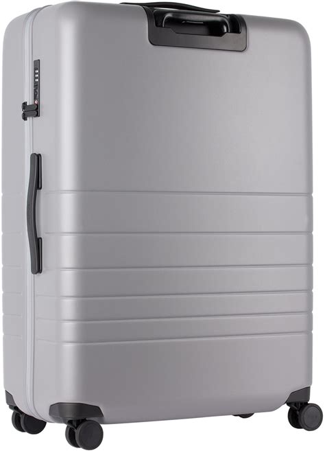 Monos Gray Check In Large Suitcase