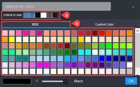 Using The Color Popup Deconetwork Help