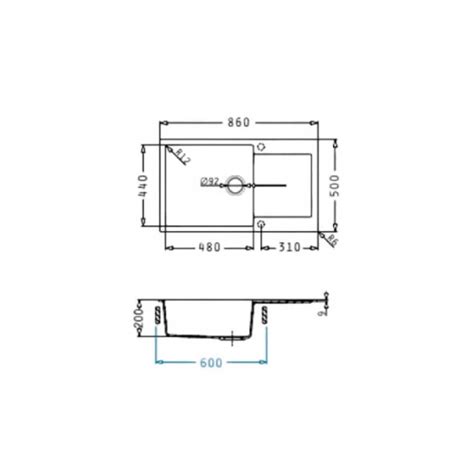 Гранитна мивка за кухня Итака 86 х 50 с голямо корито и отцедник Цена Ramois