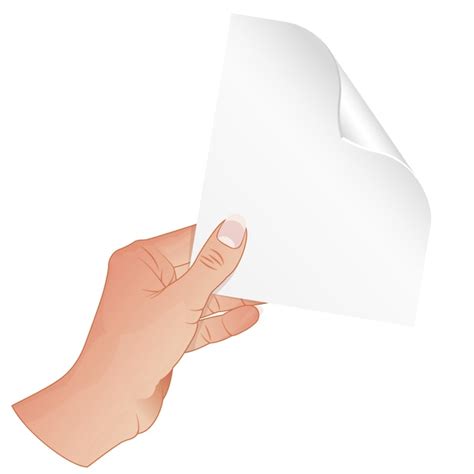 Premium Vector Hand With Piece Of Paper