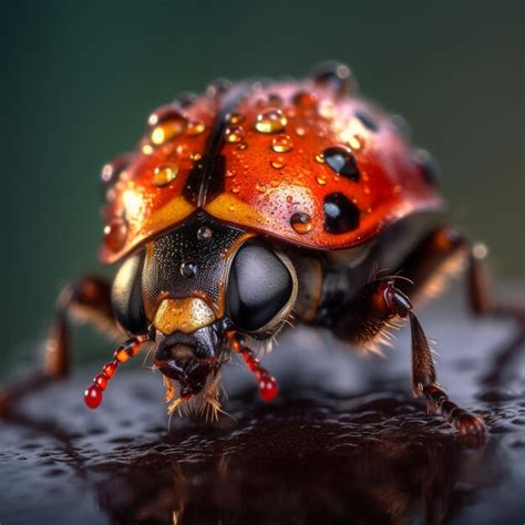 Premium Ai Image Close Up Ladybug Premium Ai Image Close Up Ladybug