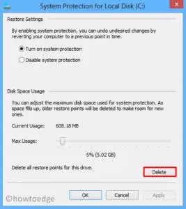 How To Delete System Restore Points On Windows