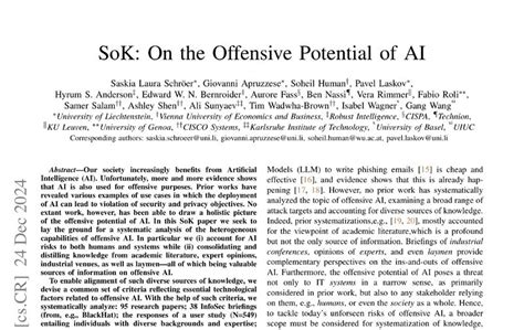 Ai Machinelearning Cybersecurity Artificialintelligence Research Gai Genai Soheil Human