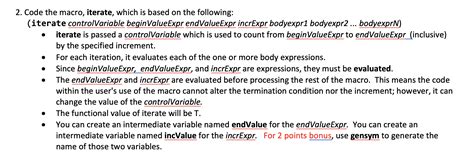 2 Code The Macro Iterate Which Is Based On The