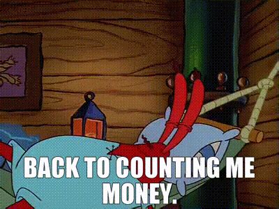 Mr Krabs Back To Sleep To Count Money 
