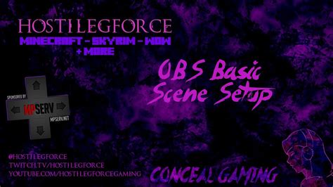 OBS Basic Scene Setup YouTube