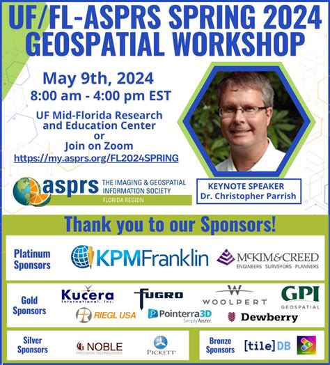 Asprs Florida Region On Linkedin 22 Days Until Uf Fl Asprs Spring 2024 Geospatial Workshop