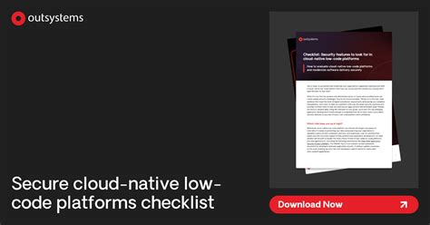 Cloud Native Security Checklist For Low Code Development Outsystems