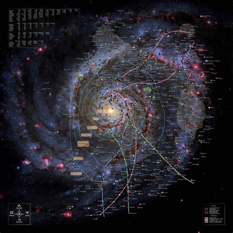 Map Of The Milky Way Galaxy From The Mass Effect Series Artofit
