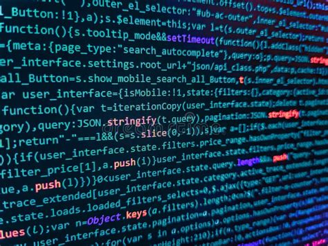Programming Code Screen Of Software Developer Javascript Code In