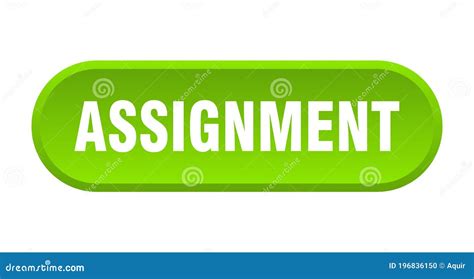 Assignment Button Stock Vector Illustration Of Flat 196836150