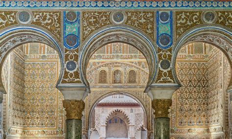 Mudéjar Palace In Sevilles Alcazar Alcazar Palace Drawing Seville