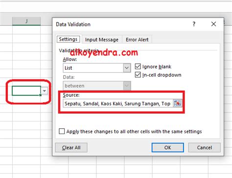 Cara Membuat Dropdown List Atau Combo Box Panduan Lengkap Microsoft