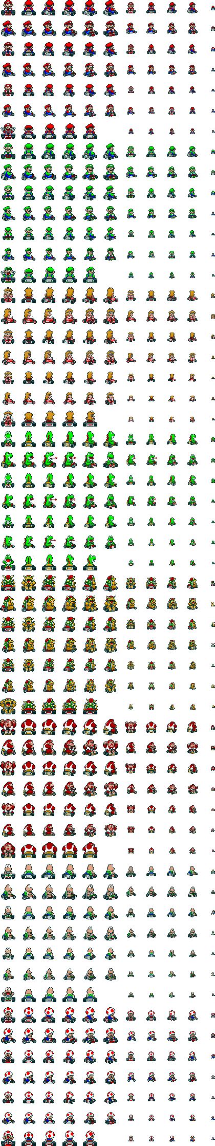 Sprites De Super Mario Kart Super Mario World Sprites
