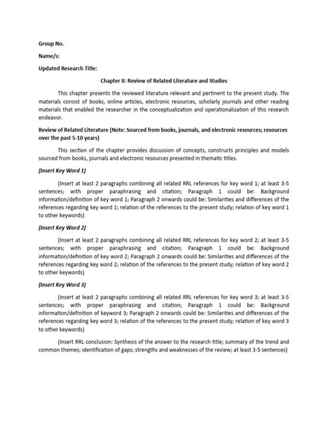 Template For Research Chapter 2 Pdf Citation Information