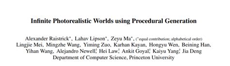 Princeton Us Infinigen Provides Infinite Photorealistic 3d Scenes Generation Of The Natural