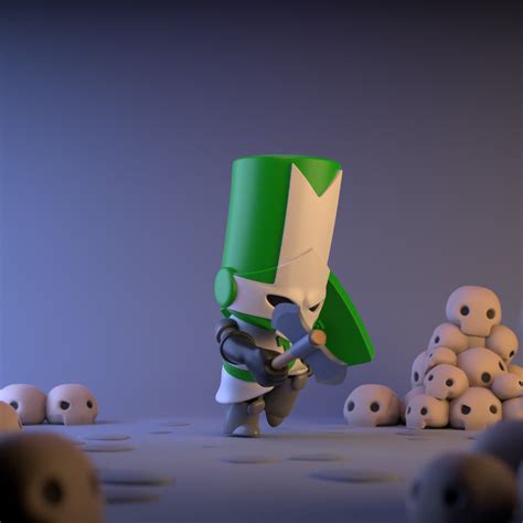 🏰 Castle Crashers Caballero Verde・archivo 3d Para Impresión 3d・cults
