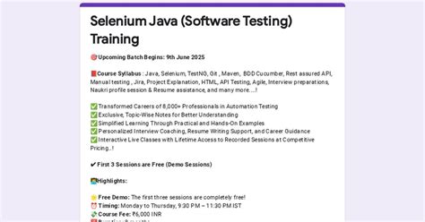 Selenium Java Software Testing Training Amit Belgi