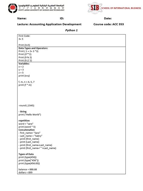 Recap Lec 7 Python 1 Pdf