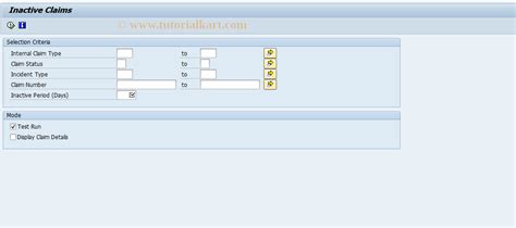 ICLCLAIMINACTIVE SAP Tcode Inactive Claims