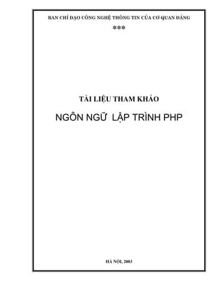 Lập trình PHP và MySQL PDF