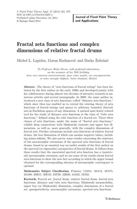 pdf fractal zeta functions and complex dimensions of relative fractal
