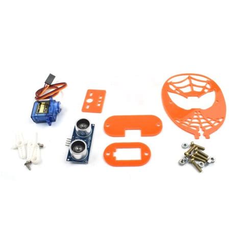 Ultrasonic Sensor With Servo Motor And Cartoon Kit Robozar