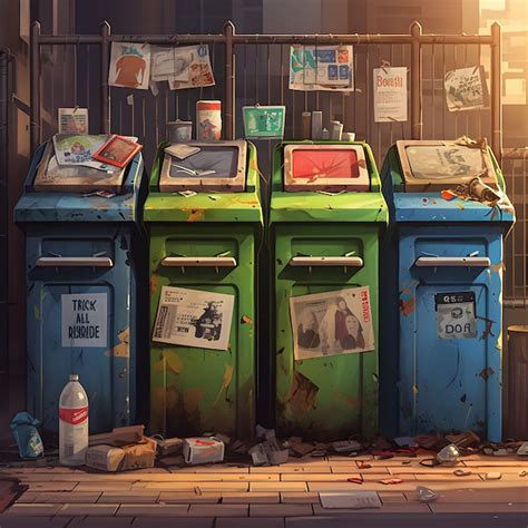 Premium Ai Image Garbage Sorting Concept