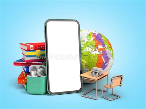 Self Learning Concept Blank Books In Stack D Illustration On White With Alpha Stock