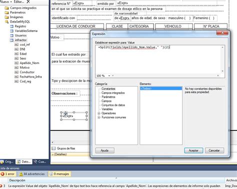 visual basic se pueden usar variables en un informe rdlc
