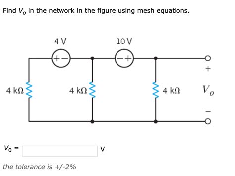 Solved Find V In The Network In The Figure Using Mesh Chegg Com