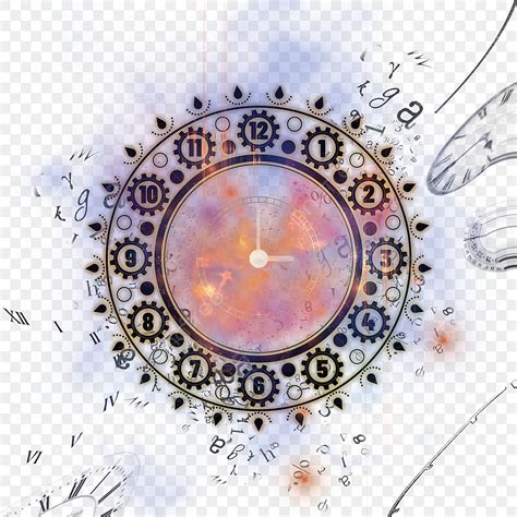 Retro Light Effect Png Image Retro Clock Light Effect Abstract Time Light Effect Abstract