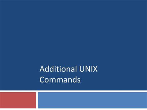 Ppt Additional Unix Commands Powerpoint Presentation Free Download