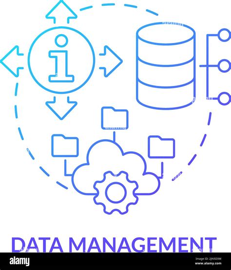 Data Management Blue Gradient Concept Icon Stock Vector Image And Art Alamy