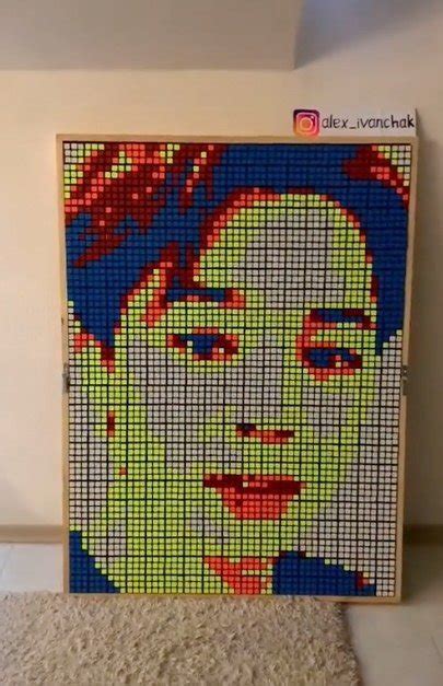 루빅스 큐브로 만든 인기스타 초상화 유머게시판 Office Hub