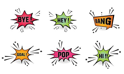 Set Of Speech Bubbles Set Comics Book Balloon Bubble Speech Phrase