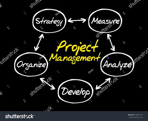 Project Management Process Mind Map Business ภาพประกอบสตอก Shutterstock