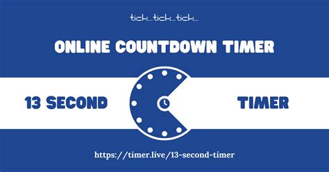 13 Seconds Timer No Ads Big Free Customize
