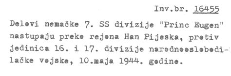 Delovi Nemačke 7 Ss Divizije Princ Eugen Nastupaju Preko Rejona Han