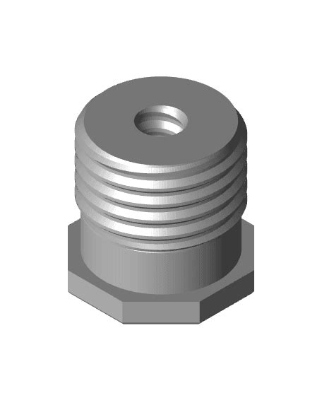 20 Mm Big Thread Flat Head Small Thread Hole Shank Bolt 3d Model