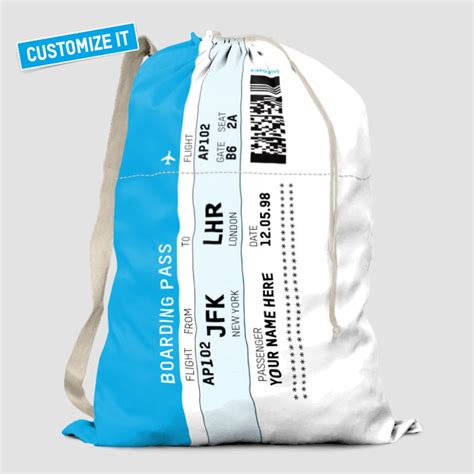 Boarding Pass Laundry Bag