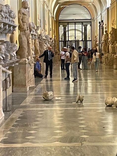 Crazed American Smashes Vatican Statues After Being Denied Meeting With