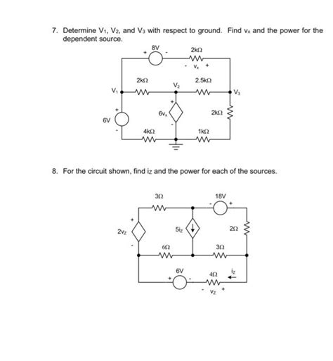 solved 7 determine v1 v2 and v3 with respect to ground
