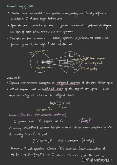 【量子纠错】手写笔记总结 知乎
