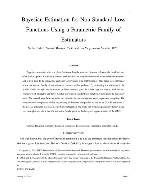 pdf bayesian estimation for nonstandard loss functions using a