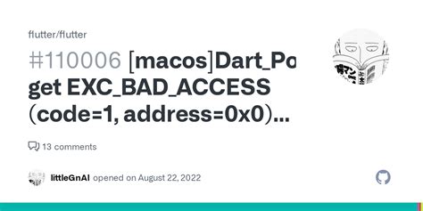 [macos]dart postcobject dl get exc bad access code 1 address 0x0
