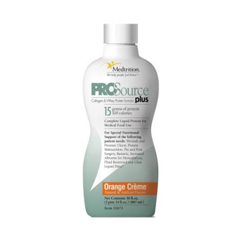Prosource Plus Oral Supplement Orange Creme 30 Oz Bottle 1ct King