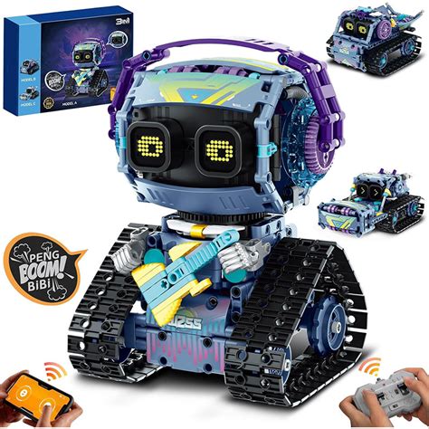 Stem Robot Building Kit 3in1 Remote And App Controlled Robotic Toys For