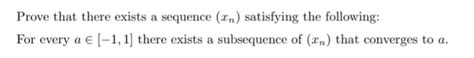 solved prove that there exists a sequence 2n satisfying