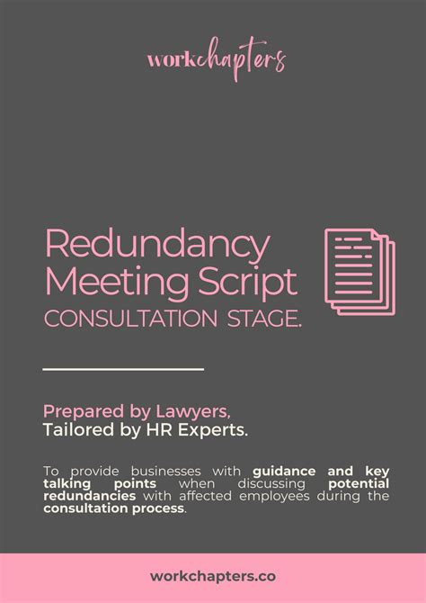 redundancy meeting script consultation stage for your business